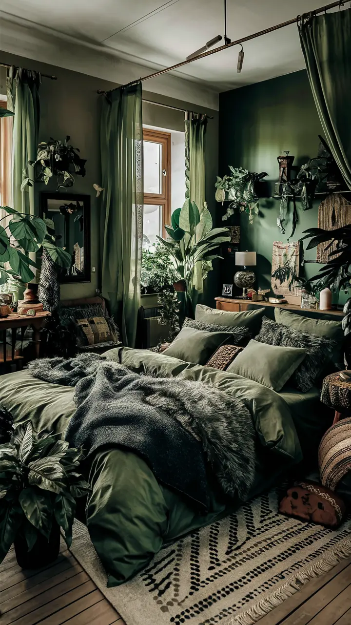 22+ Green Boho Bedroom Ideas For Your Sanctuary