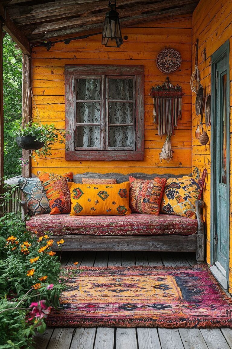 20+ Stunning Boho-Chic Front Porch Ideas